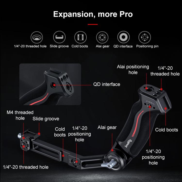 Kit de montaje con asa y eslinga para monitor DJI RS4/RS3/RSC2 SmallRi ...