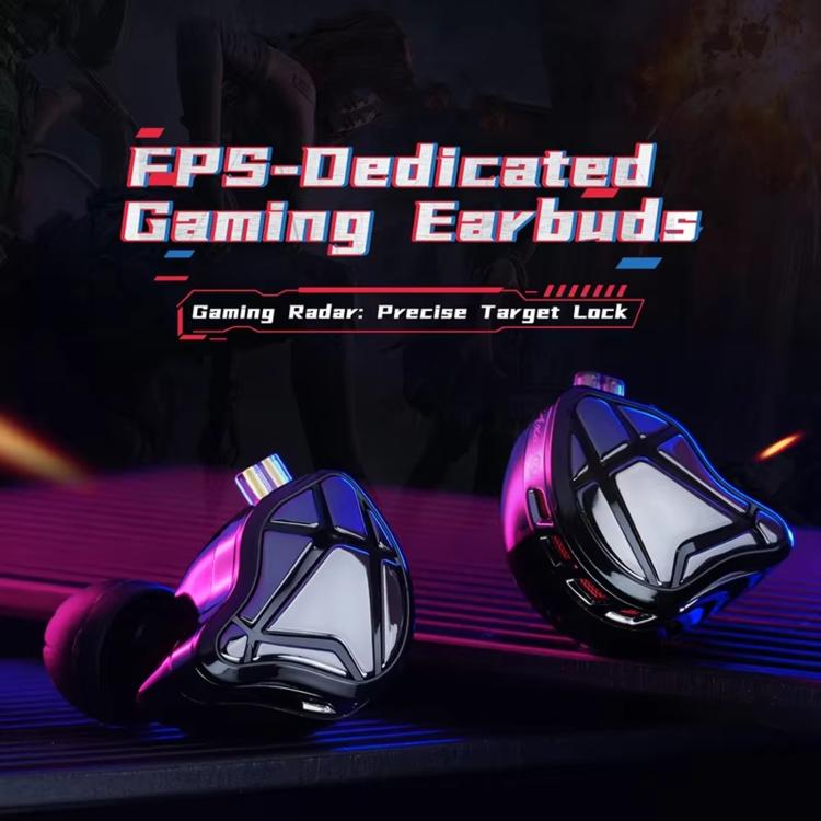 Auriculares para juegos con cable KZ Axas FPS de 1,2 m, color: negro e ...